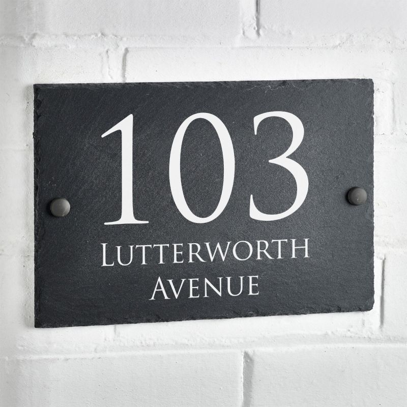 Slate House Sign Rustic - 20cm x 30cm