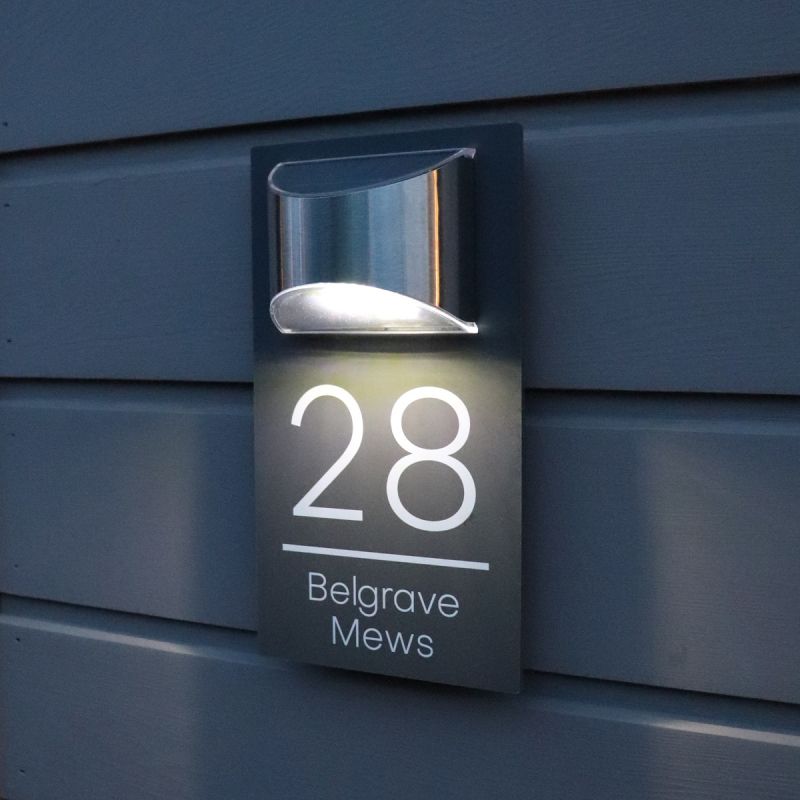 Solar house number light store