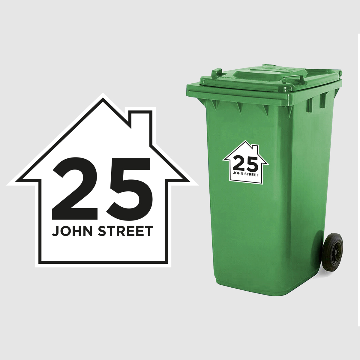 Wheelie Bin Numbers | Personalised wheelie bin numbers